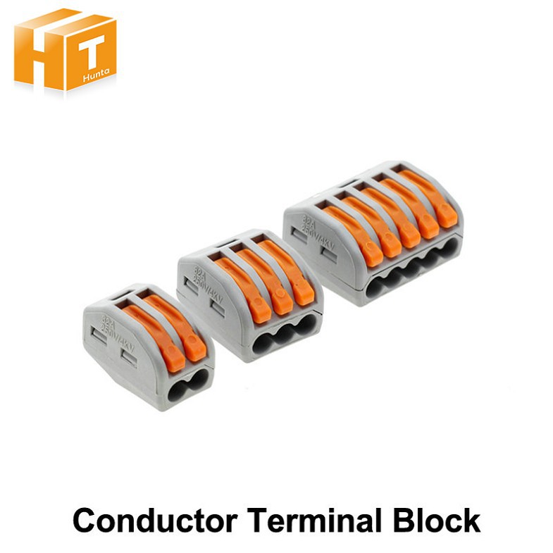 ¤Universal Compact Wire Wiring Connector Conductor Terminal Block With ...