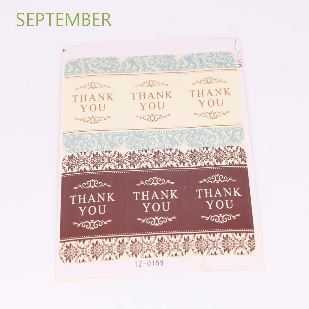 September สติ๊กเกอร์ฉลากกระดาษลาย Thank You สําหรับติดกล่องขนม 60 ชิ้น ...