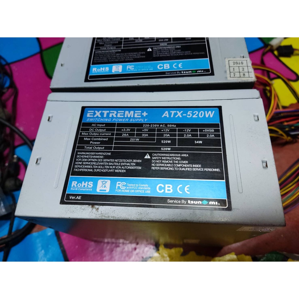 SWITCHING POWER SUPPLY พาวเวอร์ซัพพลาย TSUNAMI EXTREME 520W 580W ...