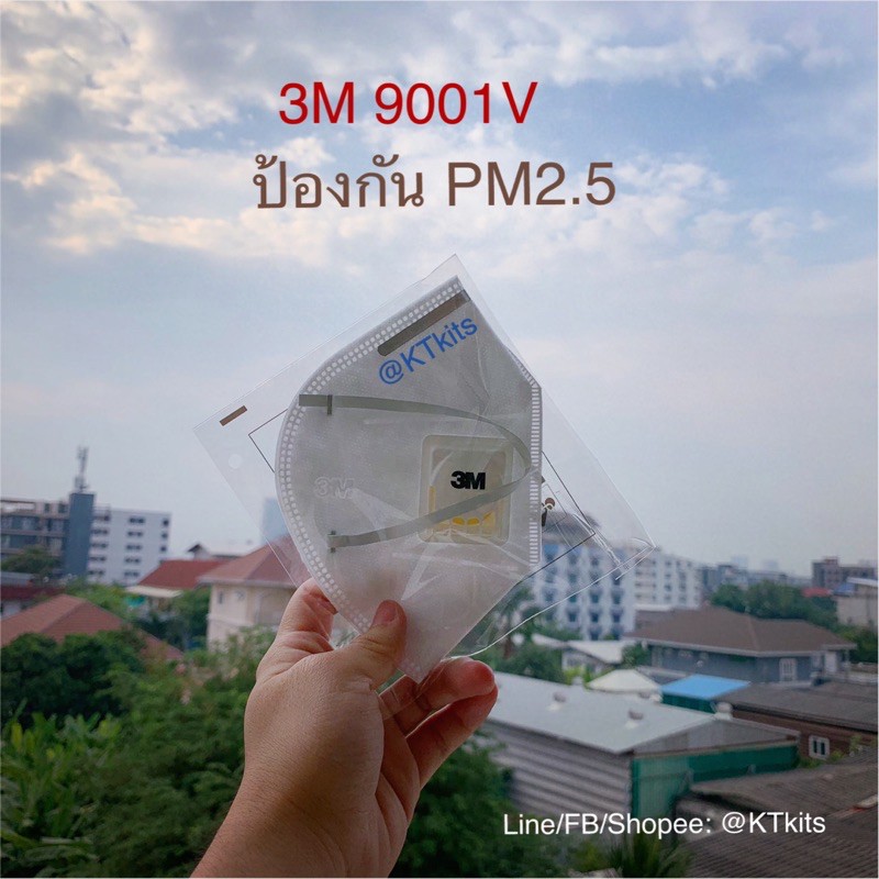 หน้ากาก 3M ป้องกันฝุ่น PM2.5 ป้องกันเชื้อโรค ยี่ห้อ 3M รุ่น 9001V แยกชิ้น - kanit6 - ThaiPick