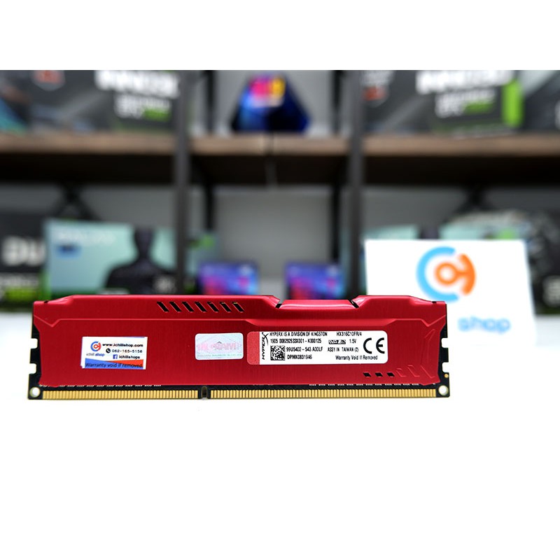 Ram (แรม) Kingston Hyper X Fury DDR3 4GB 1600MHz Red No Box (ประกัน ...