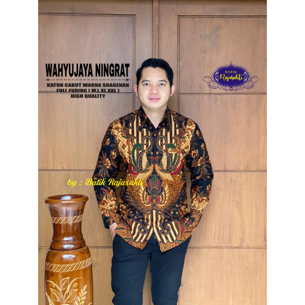 Wahyujaya Ningrat เสื้อเชิ้ต ผ้าฝ้าย สําหรับผู้ชาย ...