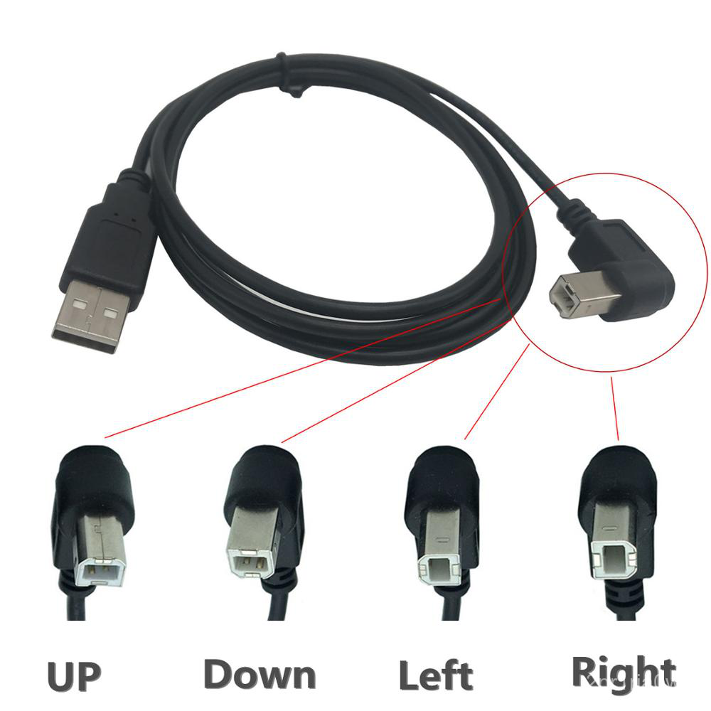 USB 2.0 A Male to USB B Male Type B BM Up&Down&Right & Left Angle ...