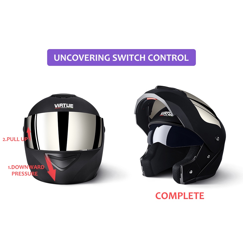 【Local Stock】2019 Professional Racing Helmet Modular Dual Lens ...