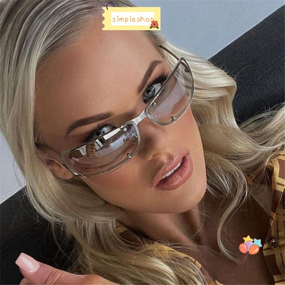 Simple Y2K แว่นตากันแดดแฟชั่น สไตล์พังก์ สําหรับผู้หญิง - simpleshop.th - ThaiPick