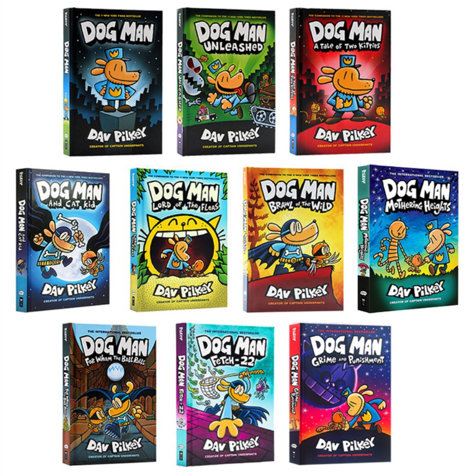 ☍ ????พร้อมส่ง!! 11 เล่ม DOG MAN ปกแข็ง หนังสือการ์ตูนภาษาอังกฤษ ...