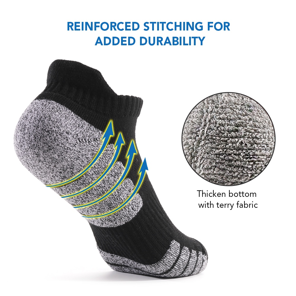 612 Pairs Sports Ankle Socks Athletic Low-cut Socks Thick Knit Autumn ...