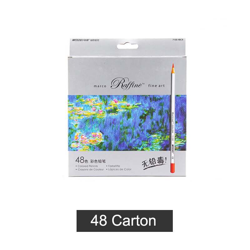 MARCO 7100 Prismacolor Wood Colored Pencils 72 Oil Carton Iron box ...