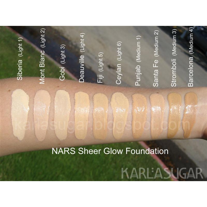Nars Sheer Glow Foundation 4ml Light2 Mont Blanc Konvy Officialshop