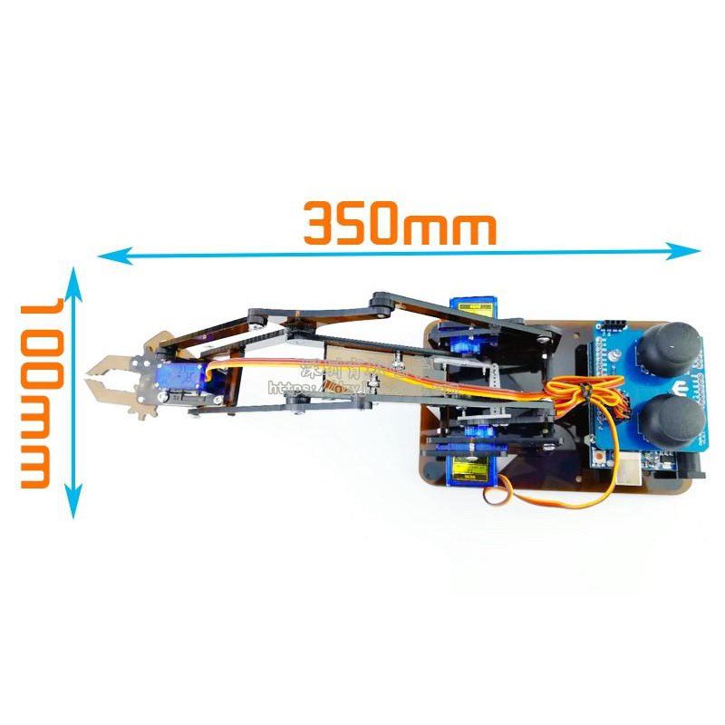 Xv55 DIY Arduino 4DOF Robot Arm Learning Acrylic RC Robotic Arm Kit ...