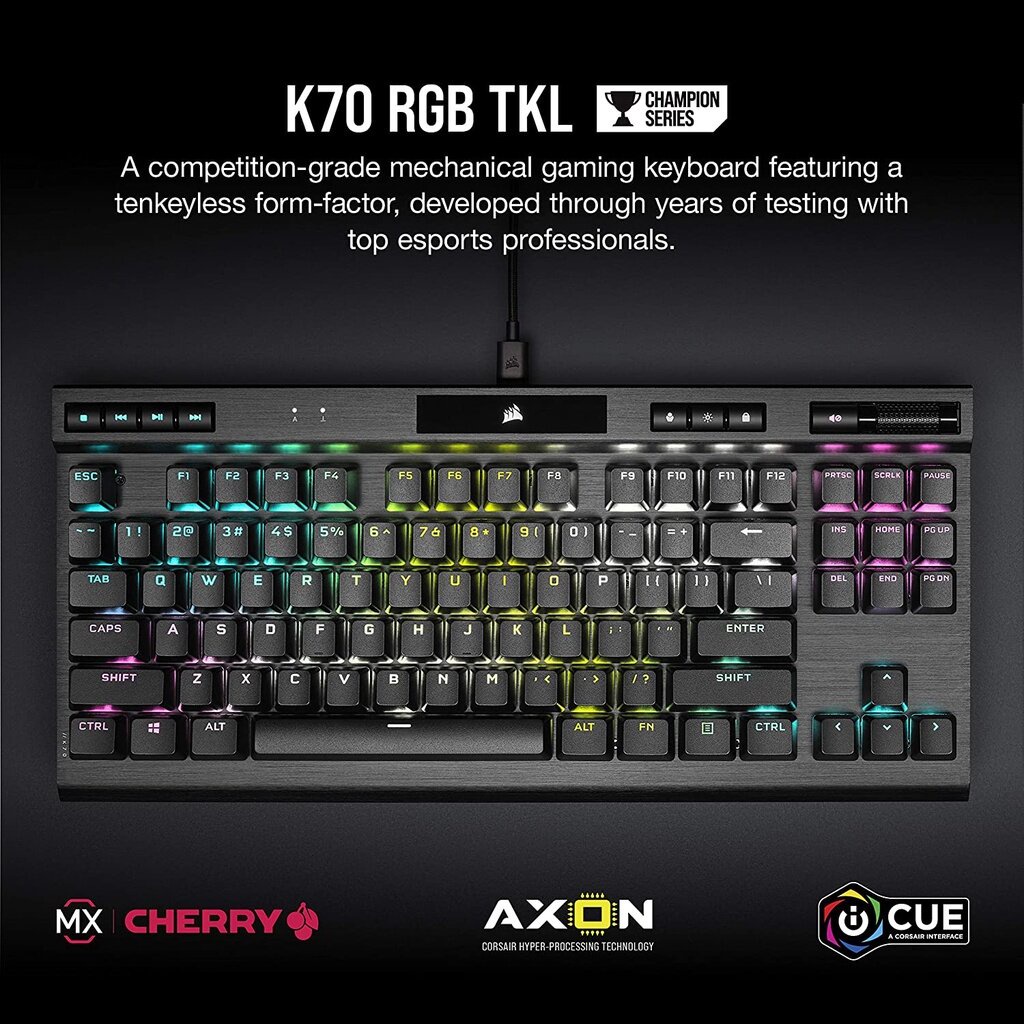 [US Key] CORSAIR K70 RGB TKL OPX Optical switch Gaming Keyboard with ...