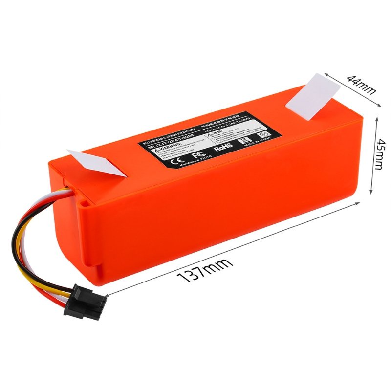 Robotic Vacuum Cleaner Replacement Battery 52006500mAh for xiaomi Robot ...