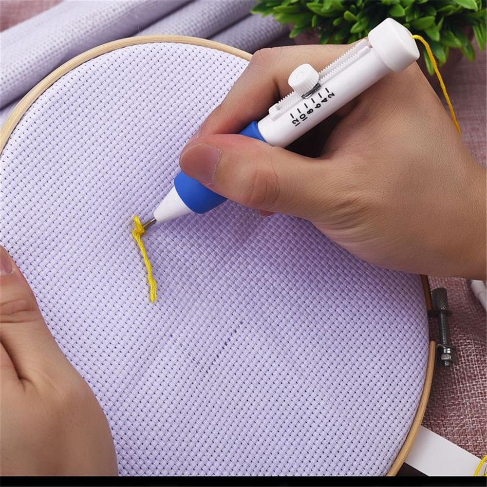 SUYOU New Punch Needle Punch Threaders Embroidery Pen Set Magic pencil ...