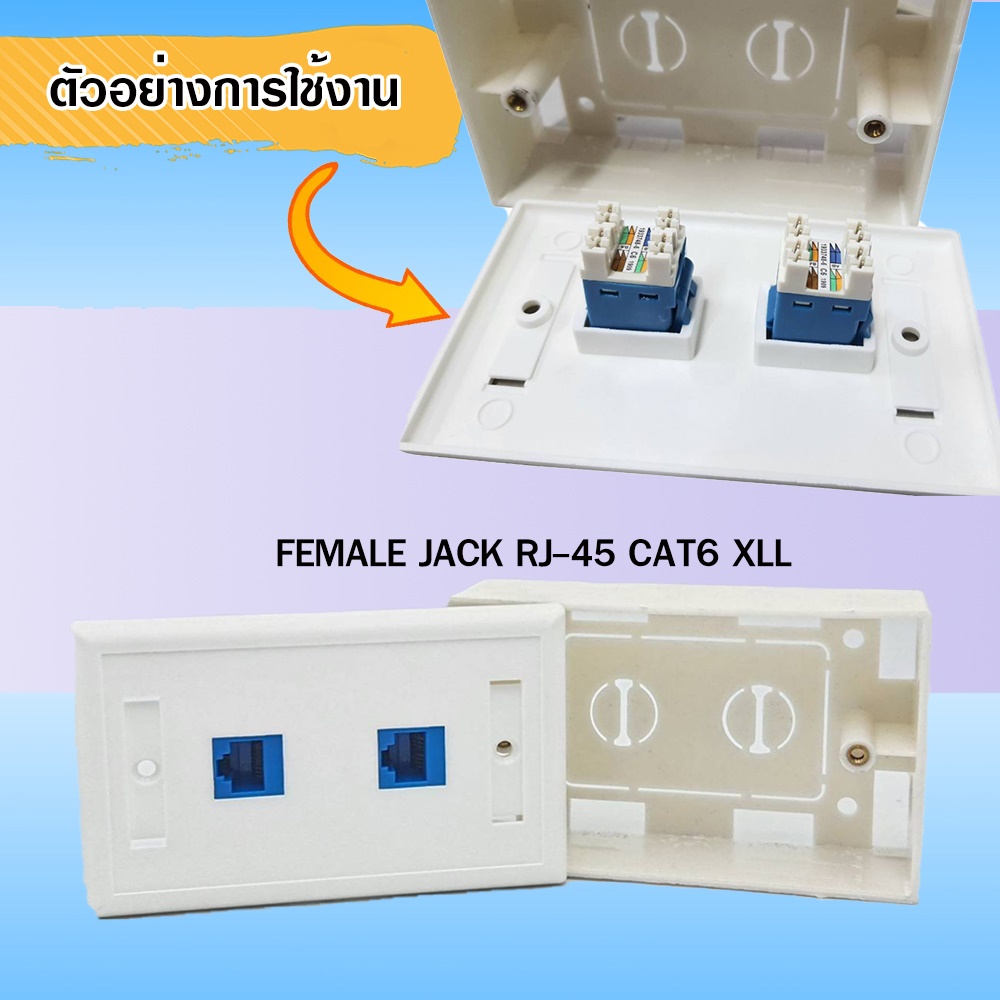 AMP CAT6 RJ45 Modular Jack (ตัวเมีย)เต้ารับหัวแลนcat6ตัวเมียจำหน่าย10 ...