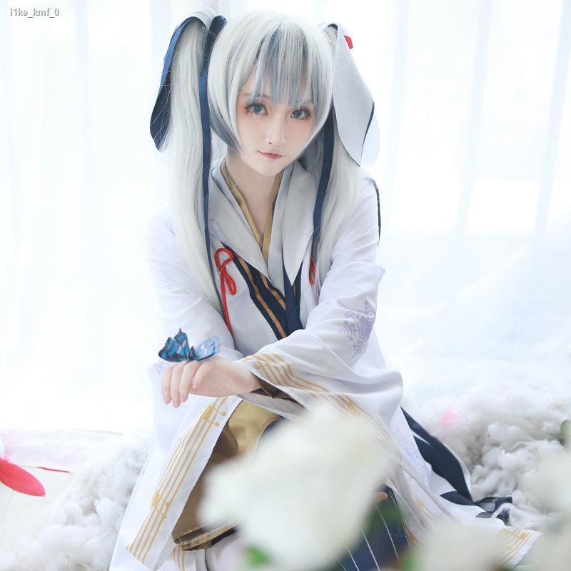 คุณภาพสูง☊ v Miku Hatsune cos เสื้อผ้า Snow กิโมโน vocaloid นกกระเรียน ...