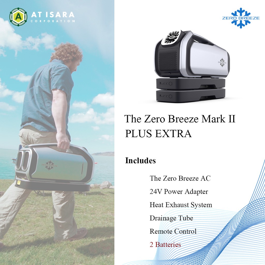 แอร์เคลื่อนที่ Zero Breeze Mark II (PLUS EXTRA 1 AC + 2 BATTERIES) | Shopee Thailand