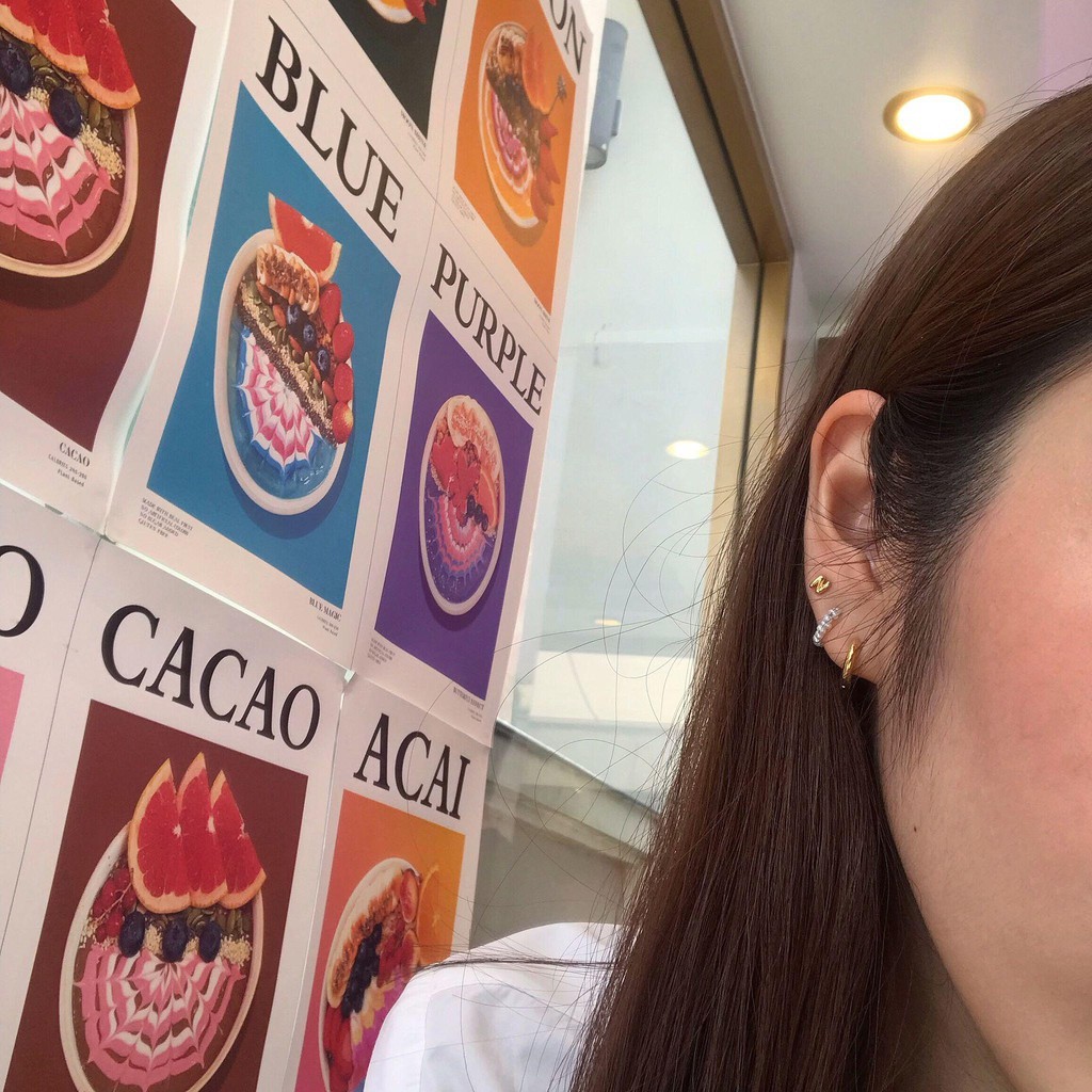 ต่างหู⌵ Grumpy Shop, Alphabet Stud ( H-N ) - r960owqee1 - ThaiPick