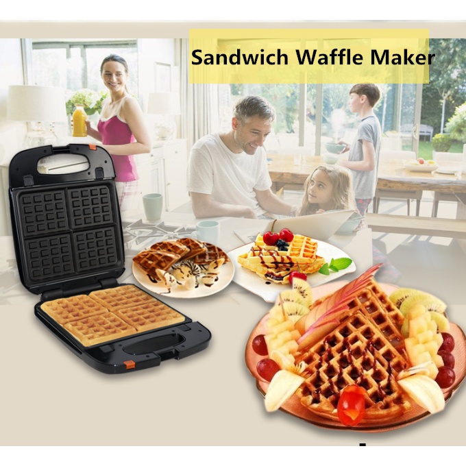 750W Electric Sandwich Maker Iron Waffles Machine 220V Bubble Egg~ Cake ...