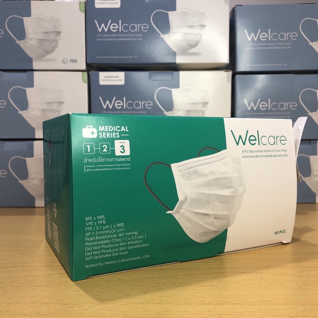 Welcare Mask Level 2 Medical Series หน้ากากอนามัยทางการแพทย์เวลแคร์ ...