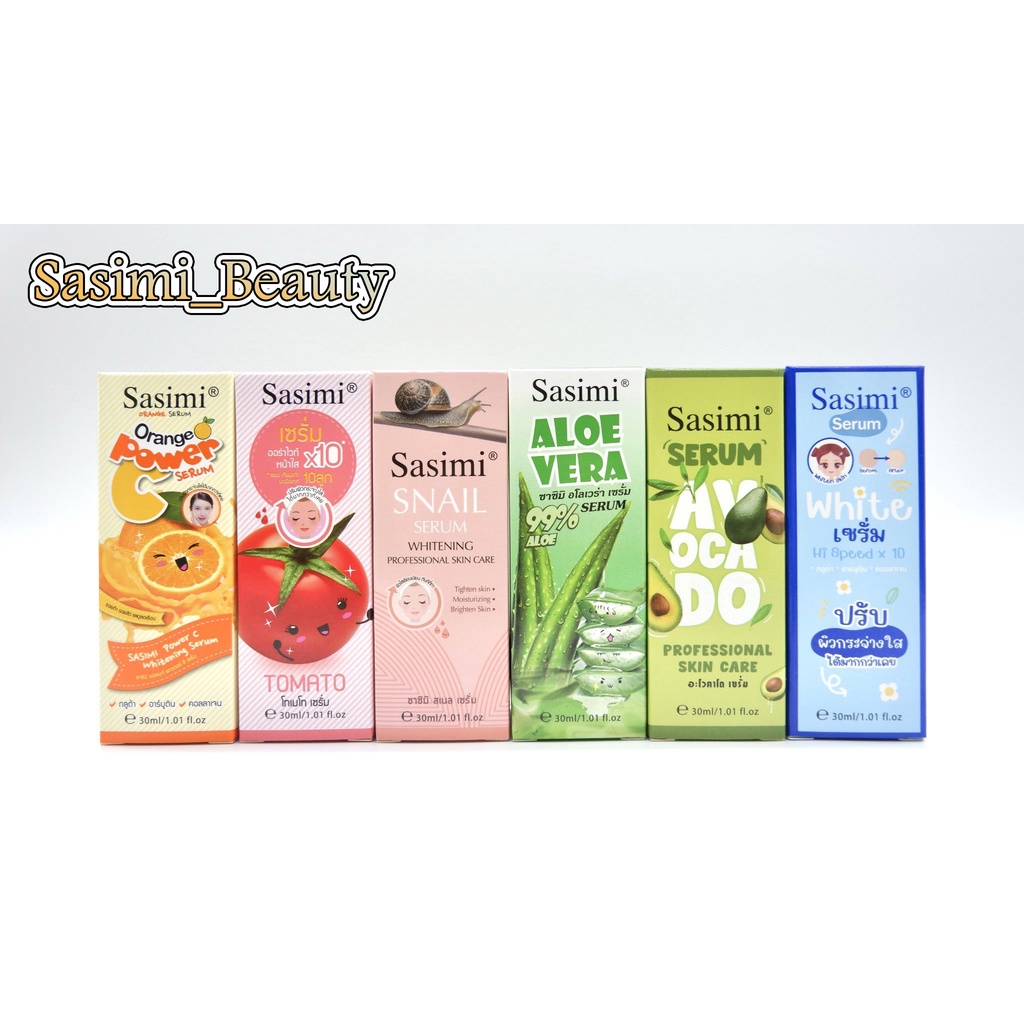 SASIMI SERUM ซาซิมิ เซรั่มบำรุงผิวหน้า 6สูตร เพิ่มความชุ่มชื้น กระจ่าง ...