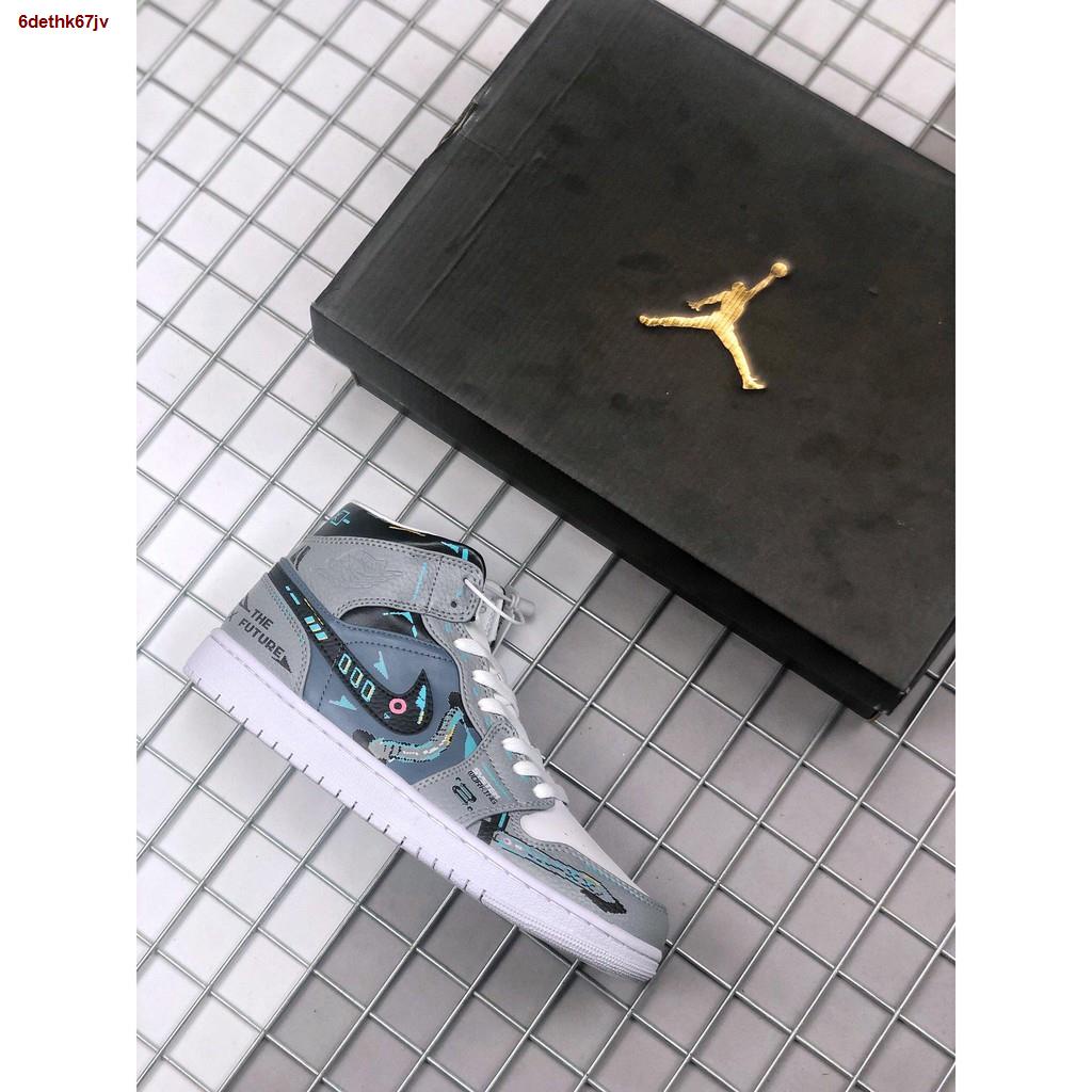 Nike Air Jordan 1 Mid Breathable Tide Shoes รองเท้าวิ่งรองเท้ากีฬา ...