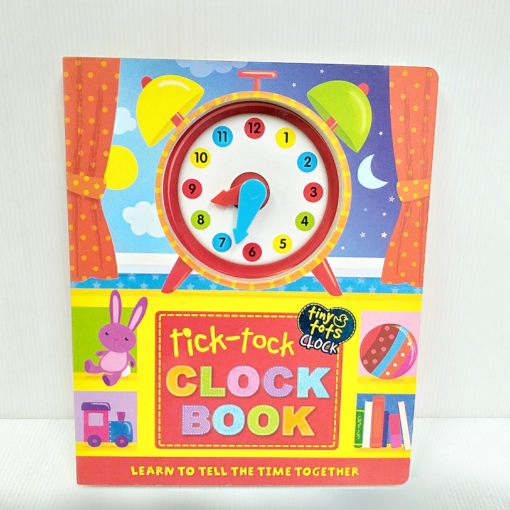 Tick Tock Clock Book นิทานภาษาอังกฤษ มือสอง บอร์ดบุ๊ก นาฬิกาหมุนได้ Farmfunbook Thaipick