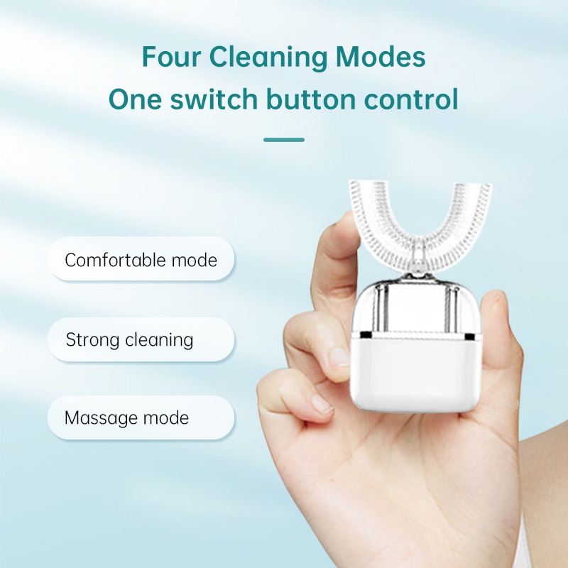 U Shaped Ultrasonic Tooth Brush Sonic Electric Toothbrush 360 Degrees ...
