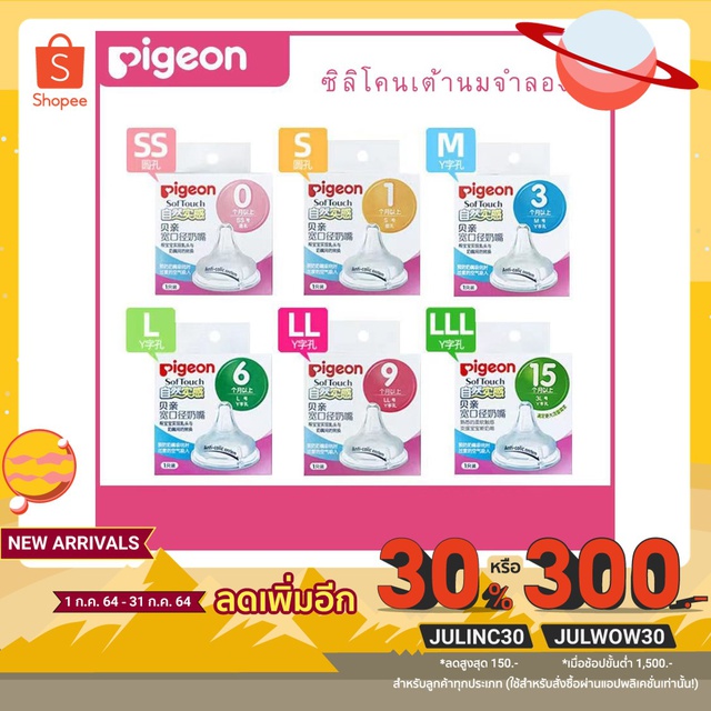 Pigeon พีเจ้น ขวดนมPPWN Bear Rabbit ขนาด 5 ออนซ์จุก SofTouch SS และ ขนาด 8 ออนซ์จุก SofTouch M ...