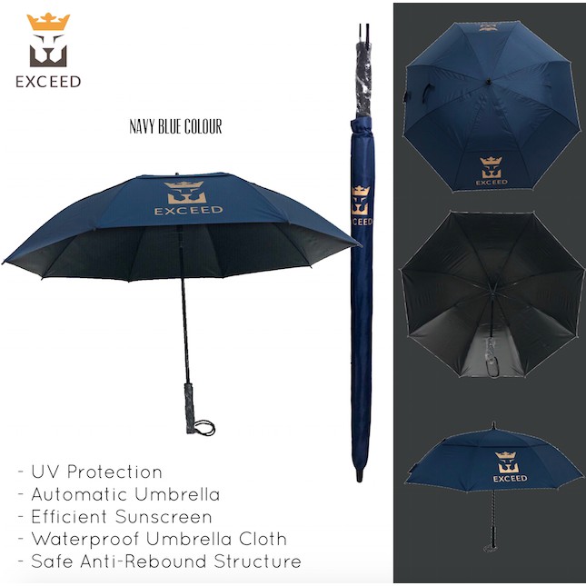 ร่มกอล์ฟ 2ชั้น ยี่ห้อEXCEED เคลือบกันUVอย่างดี ร่มเปิดอัตโนมัติ คันใหญ่มาก (UME001) - exceedgolf ...