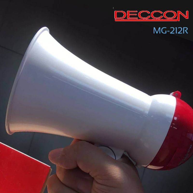 DECCON MG-212R โทรโข่ง ขนาด 15วัตต์ มีเสียงไซเรน อัดเสียงได้ มีสีแดง ...