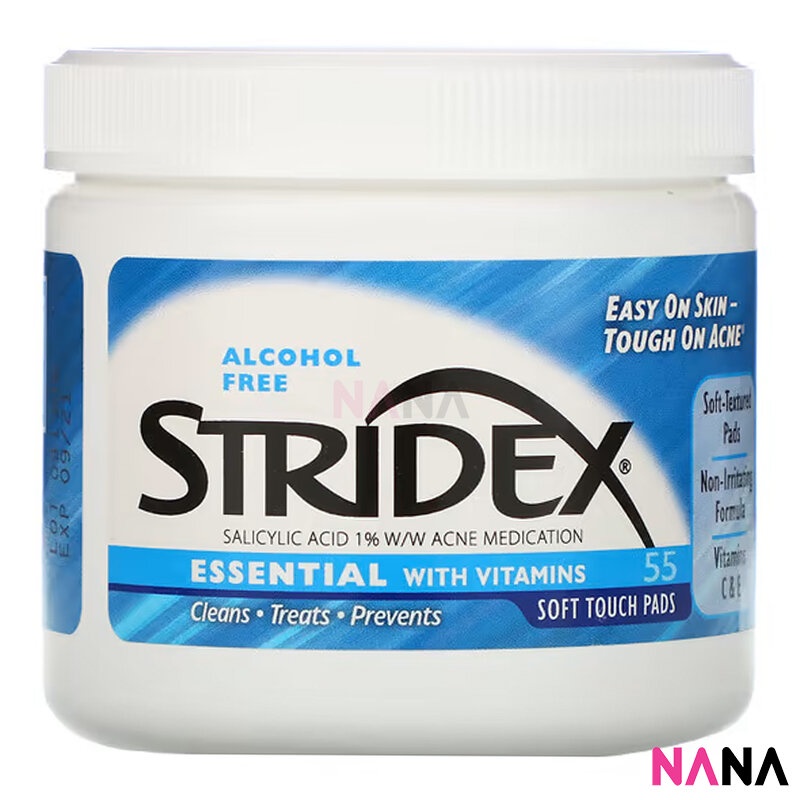 Stridex Single-Step Acne Control Essential With Vitamins 55 Soft Touch ...