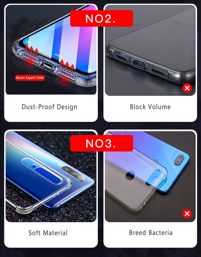 【ready stock/COD】 Transparent mobile phone case anti - drop air cushion ...