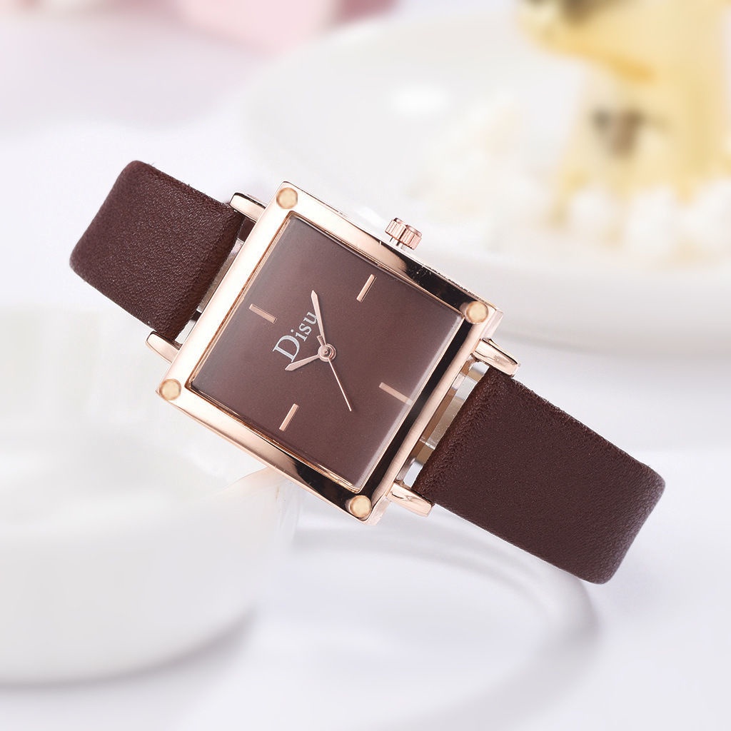 Disu square female watch Korean style simple retro Mori girl wild ...