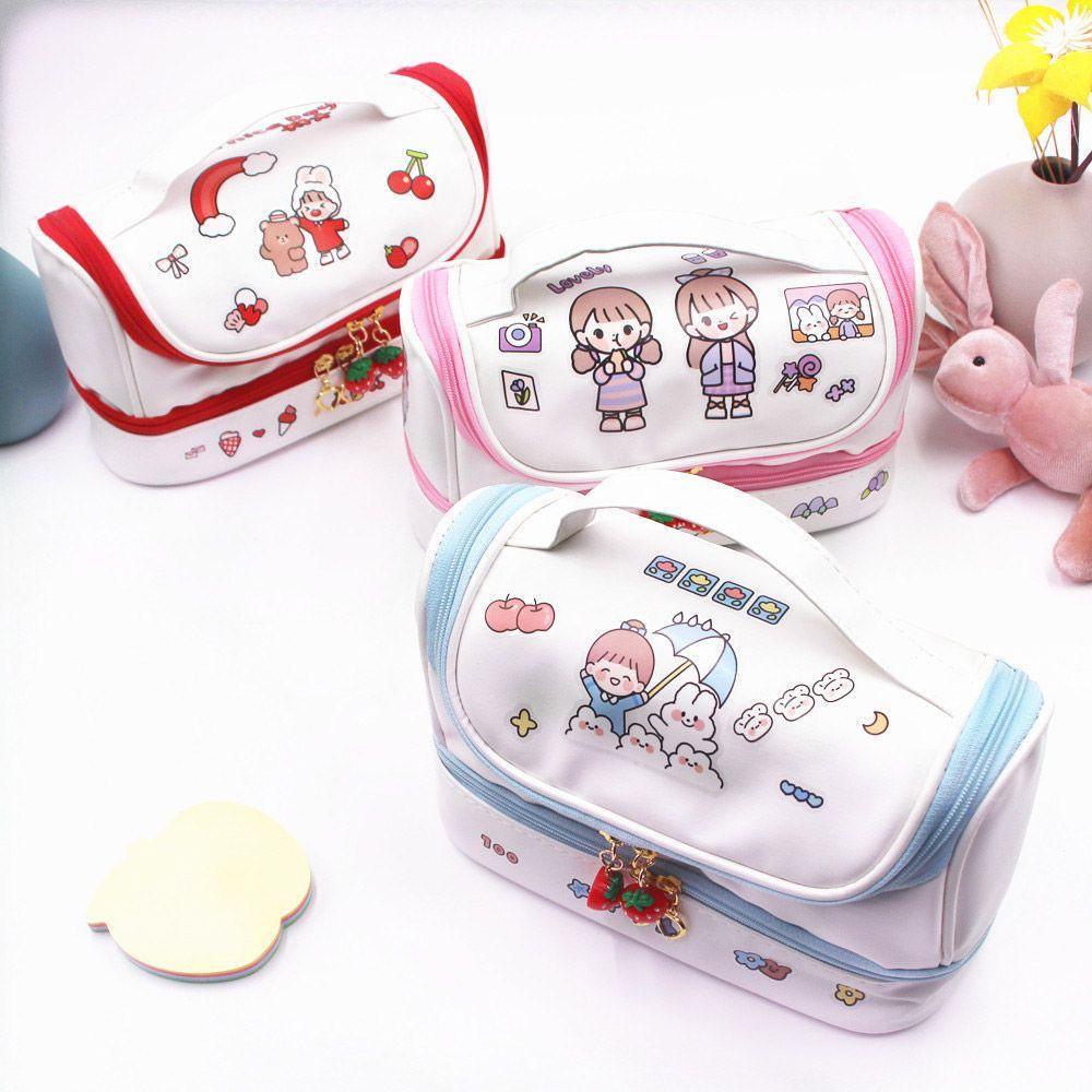 Snowpy กระเป๋าเครื่องสําอาง แบบสองชั้น อเนกประสงค์ ความจุขนาดใหญ่ ...