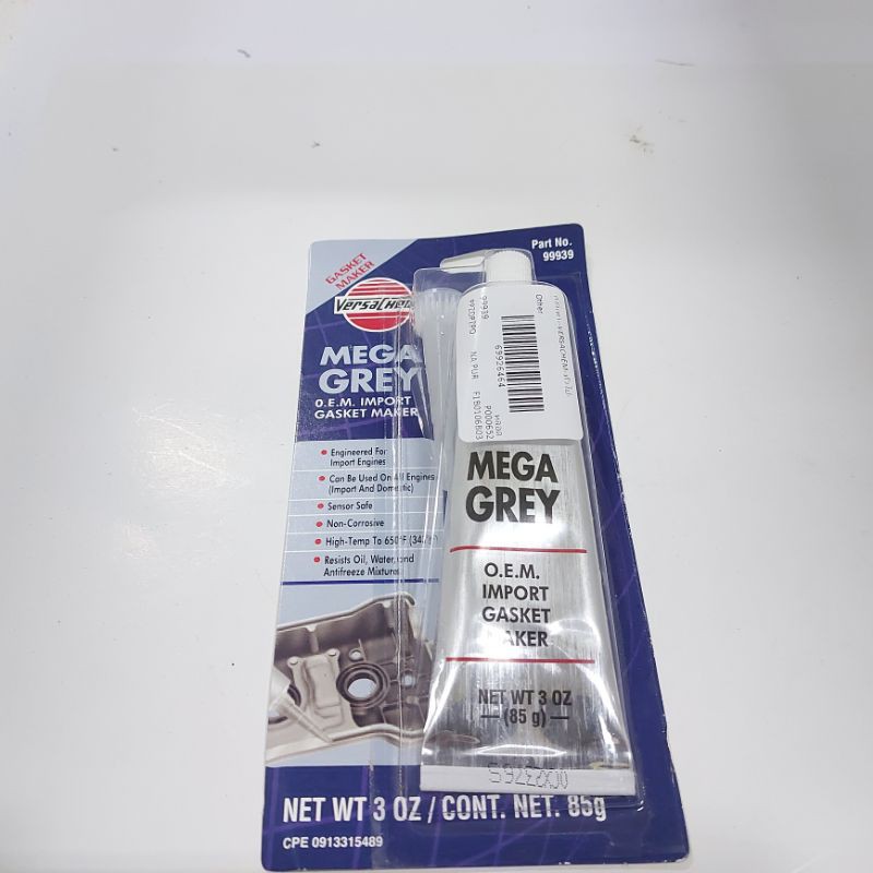 กาวเทา กาวทาปะเก็น Versachem Mega Grey Gasket Maker NET WT 3 OZ 85G ...