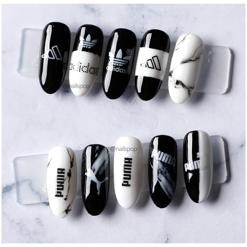 NAIL Tattoo Puma สติ๊กเกอร์ลอกน้ำ แทททูติดเล็บ ลายพูม่า M675 - nailspop ...