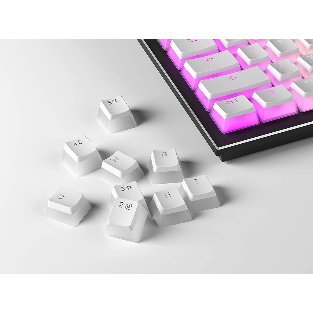 White pudding keycap 108 Double Shot PBT pudding keycap Ansi/ISO-Oem ...