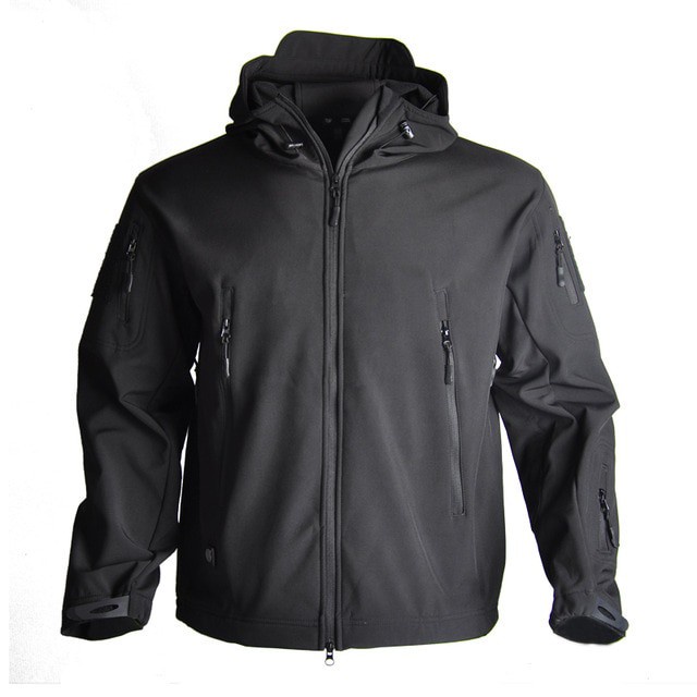 Outdoor Shark Skin Soft Shell Hikinh Jacket Men Windbreaker Fleece Hunt ...
