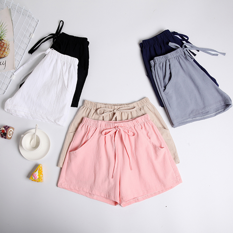 Womens High Waist Sports Shorts Korean Fashion Simple Casual Plus Size