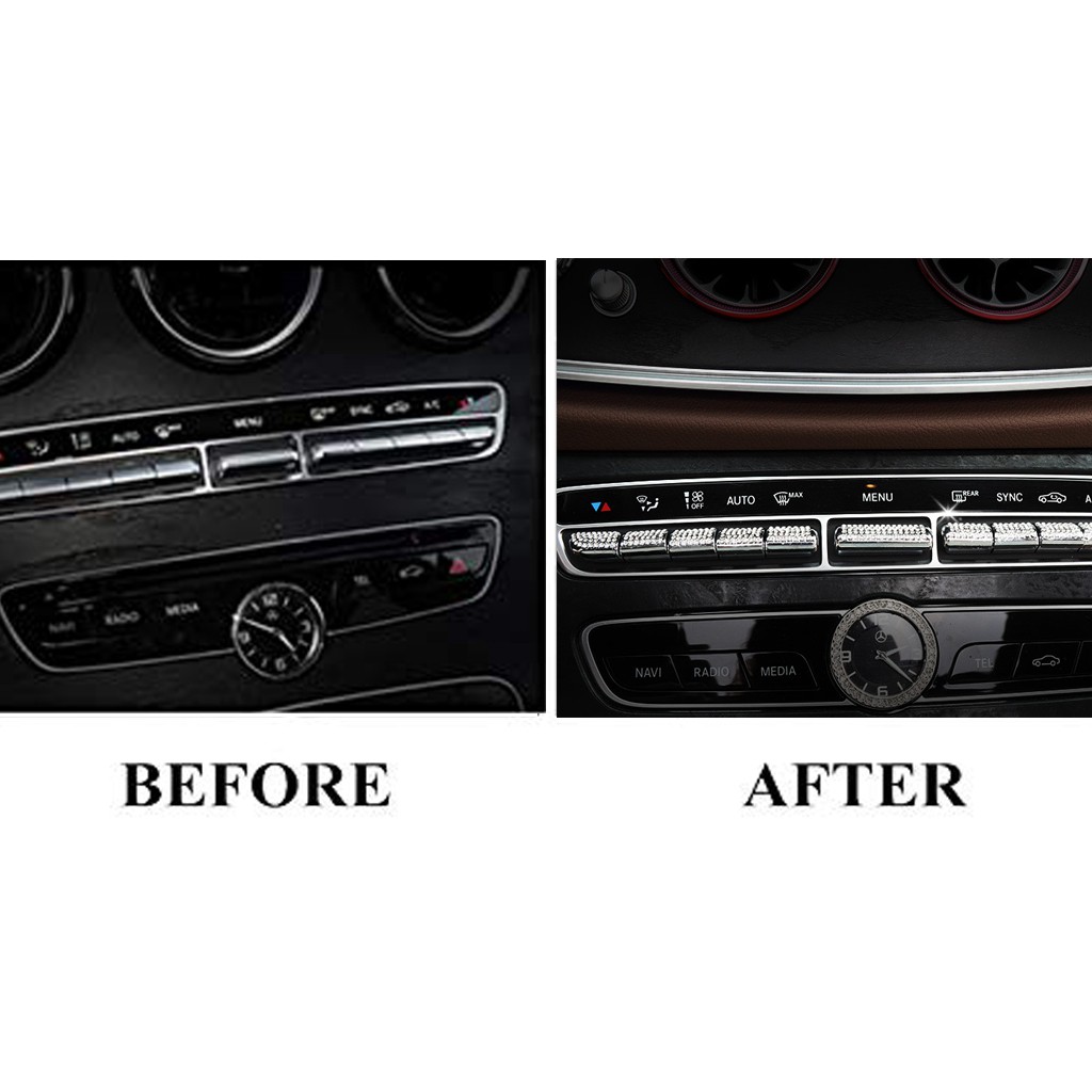 ฝาครอบปุ่มกดคอนโซลกลางคริสตัลสําหรับ Benz E Class W213 E200L E300L E320L - feichan25.th - ThaiPick