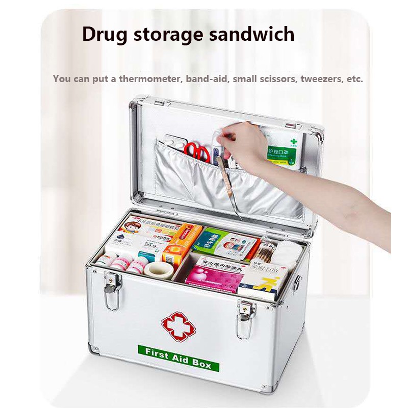 ชุดปฐมพยาบาล：First aid kit Medical Box Emty first aid kit box aluminum ...