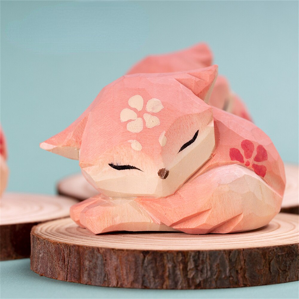 Genshin Impact Yae Miko Pink Fox Woodcut Wood Figure Stand Ornament ...