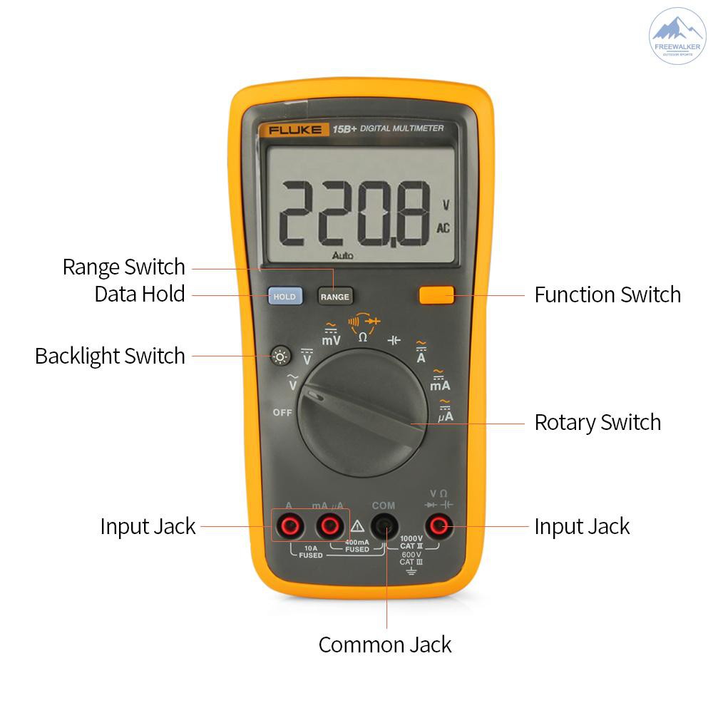 Fluke F 15 B 4000 Counts มัลติมิเตอร์ดิจิตอลมัลติมิเตอร์แบบพกพา ...