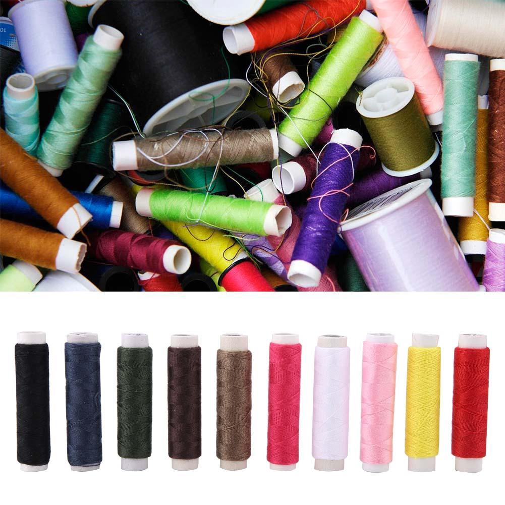 50m Thread Paper DIY Tube Portable Colors 10 Sewing Lines for Stitching ...