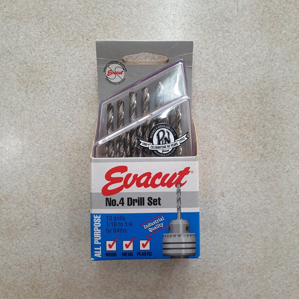 ชุดดอกสว่าน Evacut (13 ชิ้น) ขนาด 1/16"-1/4" รุ่น No.4 แท้นิวซีแลนด์ | Shopee Thailand