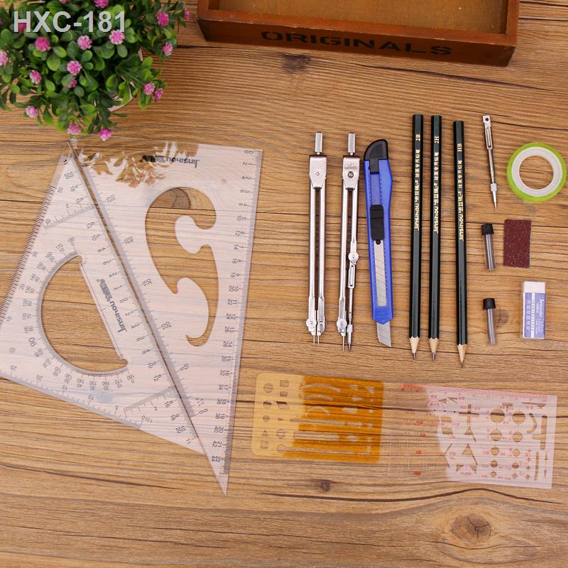 ไม้บรรทัดGolden Monkey Student Compasses Ruler Set Engineering Drawing ...