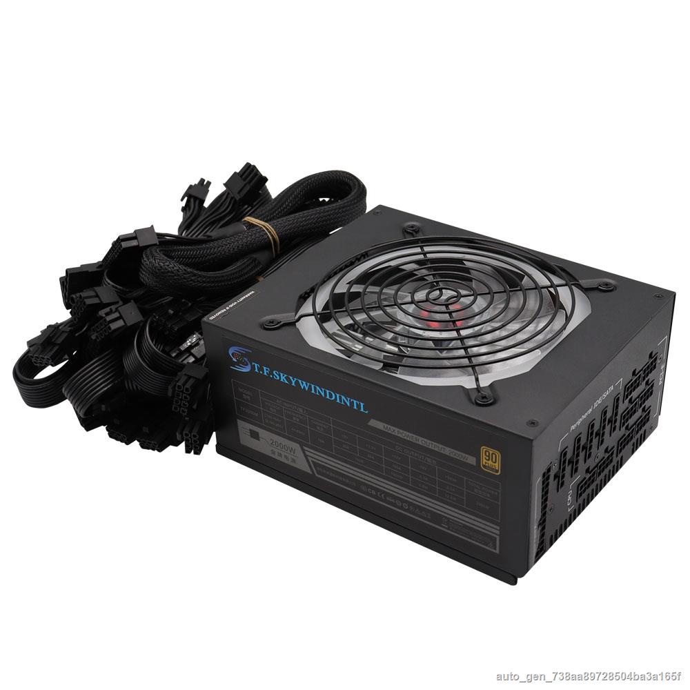 Full Modular 2000W Colorful PSU ATX Gold Mining Power Supply For BTC ...