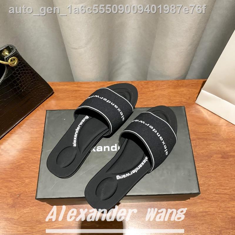 Top qualityAlexander Wang Women s Slippers Flat Sexy Beautiful Canvas ...