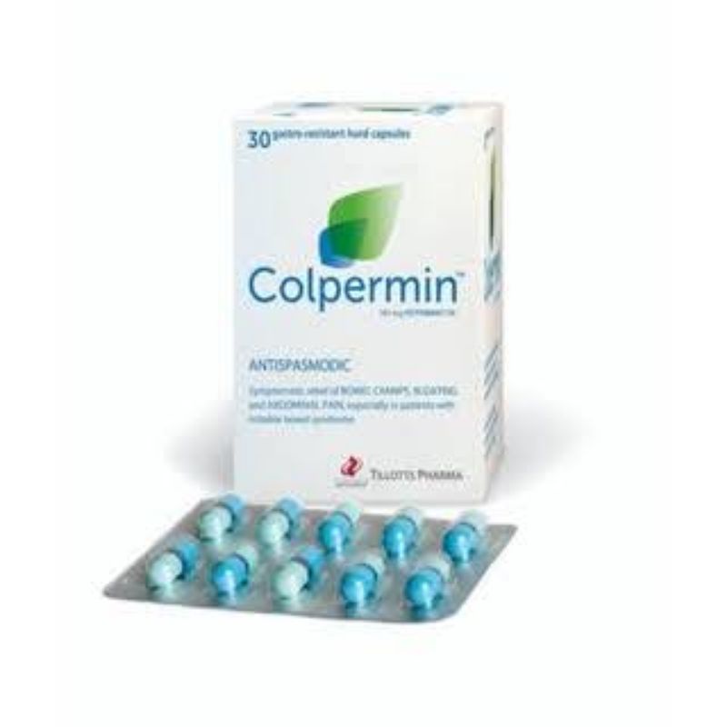 Colpermin - (100 แคปซูล กล่องใหญ่ 10 แผง) บรรเทาอาการลำไส้แปรปรวน IBS ...