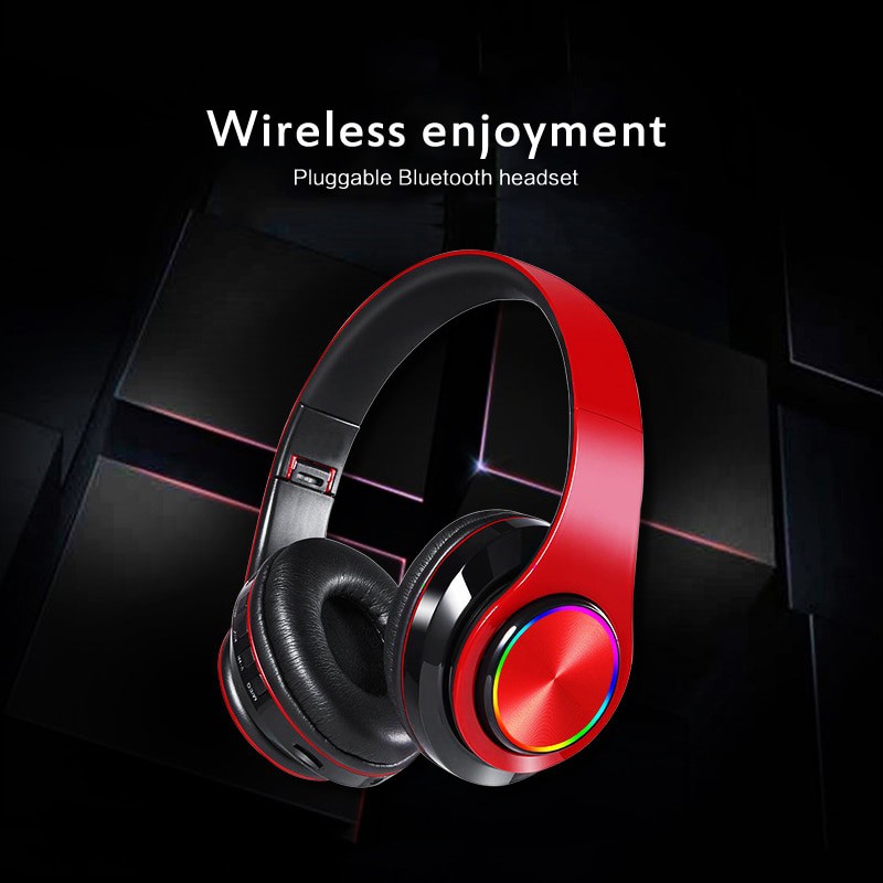 New Portable Wireless Headphones Bluetooth Stereo Foldable Music ...